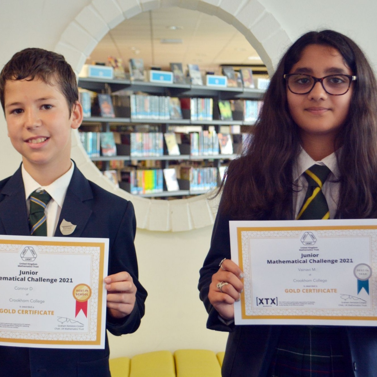 Crookhorn College - Crookhorn goes for gold in the UKMT Junior Maths ...