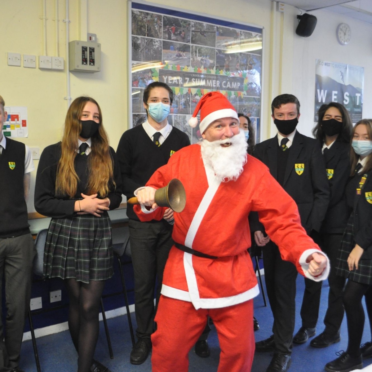 Crookhorn College - Santa visits Crookhorn College